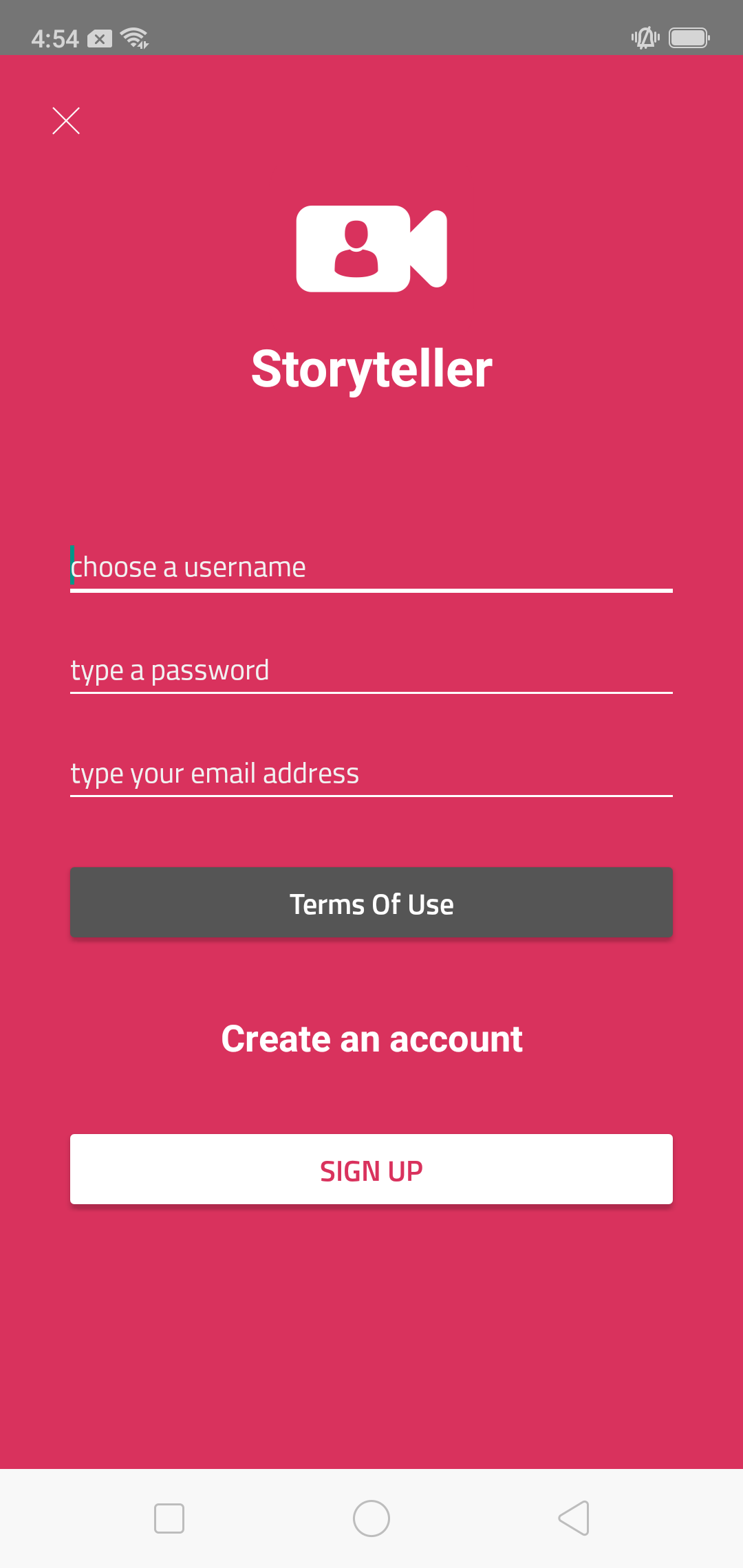 Storyteller | Android Universal Video Sharing App Template by cubycode